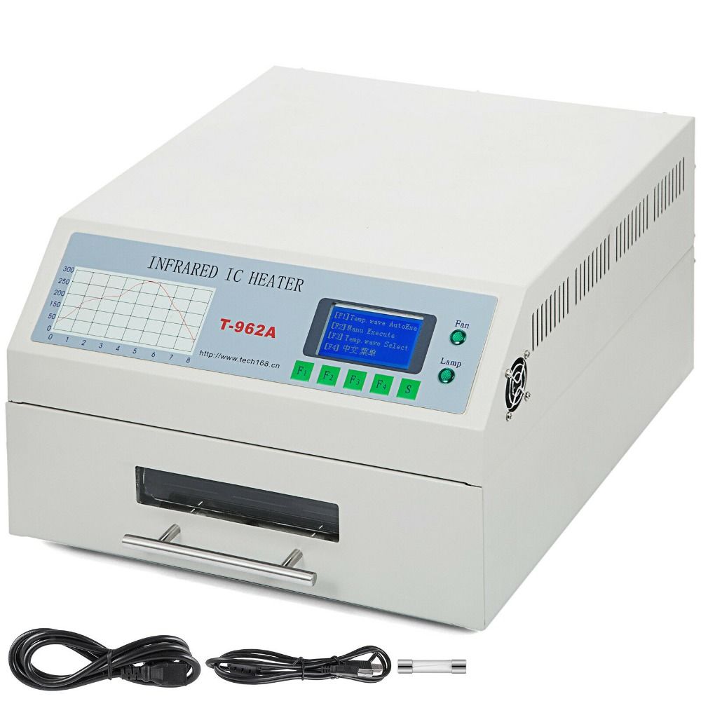 SMT Reflow Oven T962A Benchtop Infrared IC Heater 300*320mm 1500w SMT ...