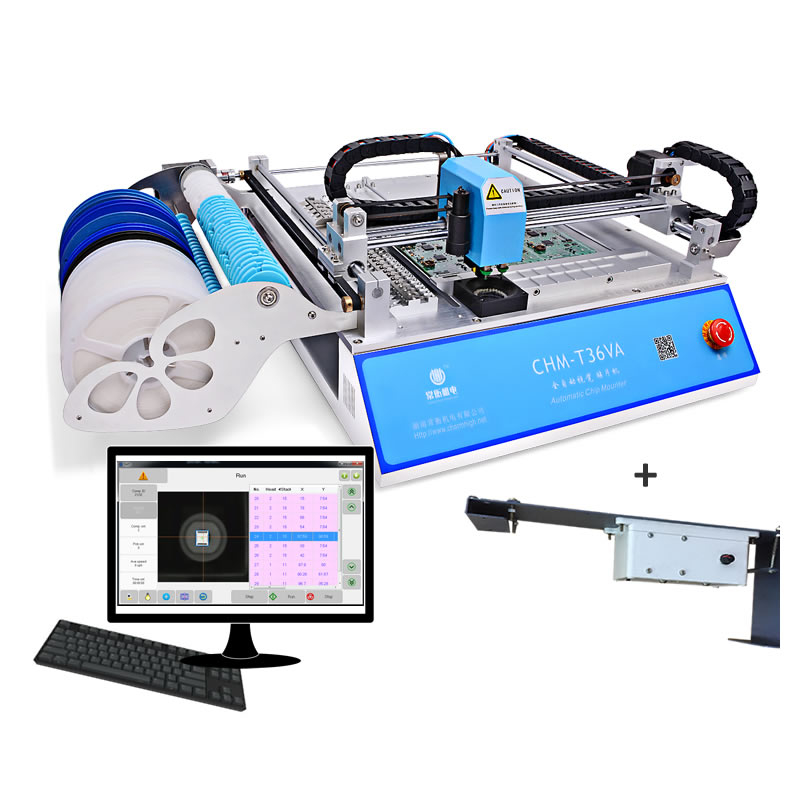 CHMT36VA with Vibration Feeder Desktop SMT Pick and Place Machine + 2 ...