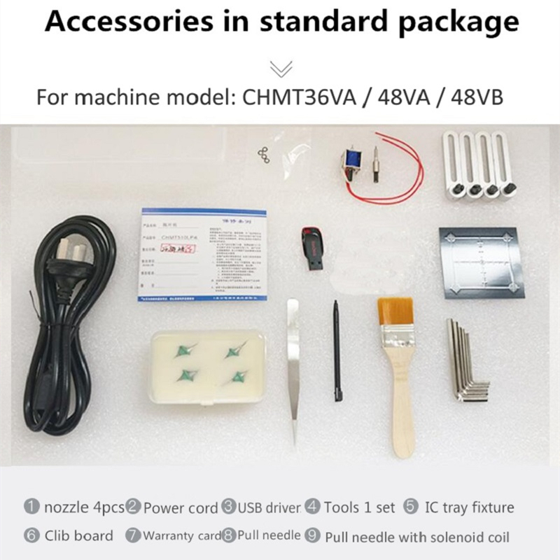 CHMT36VA with Vibration Feeder Desktop SMT Pick and Place Machine + 2 ...