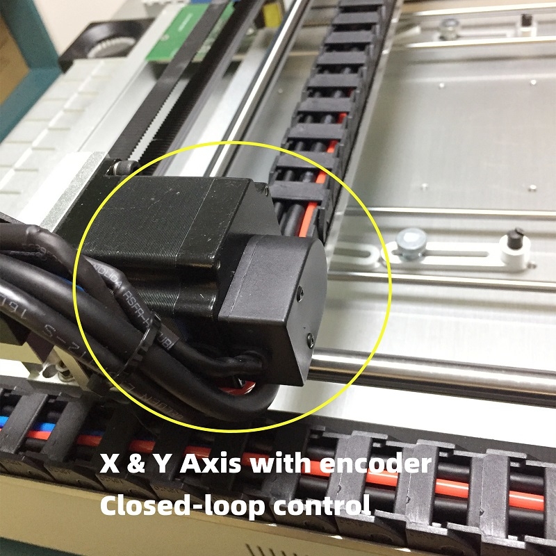 CHMT36VA + Vibration Feeder SMT Pick and Place Machine, Dual cameras ...