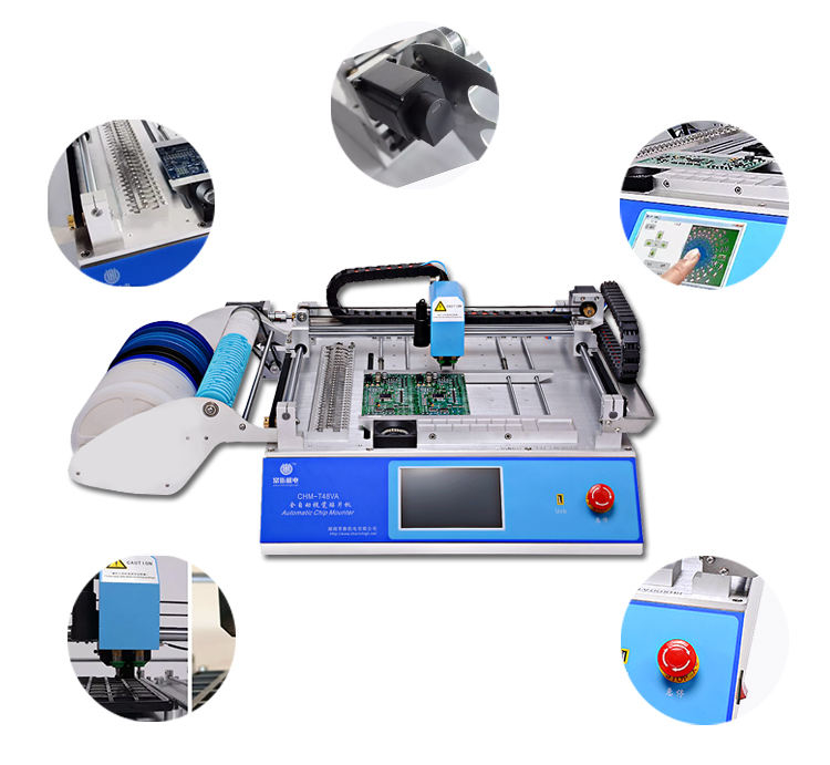 All-in-one CHMT48VA Desktop SMT Pick and Place Machine + Vibration ...